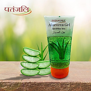 Patanjali Aloe Vera Gel 150ml - Saundarya Moisturizer for Oily Skin, with Vitamin E