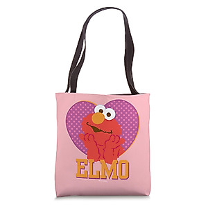 Sesame Street Patterned Elmo Heart Tote Bag