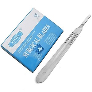 G.S 100 SCALPEL STERILE BLADES #10 WITH FREE SCALPEL HANDLE #3