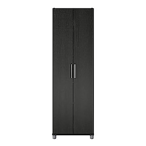 SystemBuild Evolution Camberly 24" Utility Storage Cabinet, Black Oak