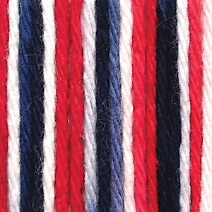 Sugar'N Cream Yarn - Ombres-Red, White & Blue