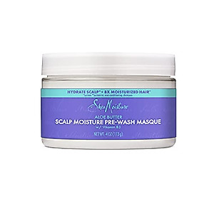 SheaMoisture Scalp Moisture Hair Masque Aloe Butter & Vitamin B3 Pre-Wash Hair Care with A boost Of Hydration To Hydrate Scalp + Moisturized Hair 4oz