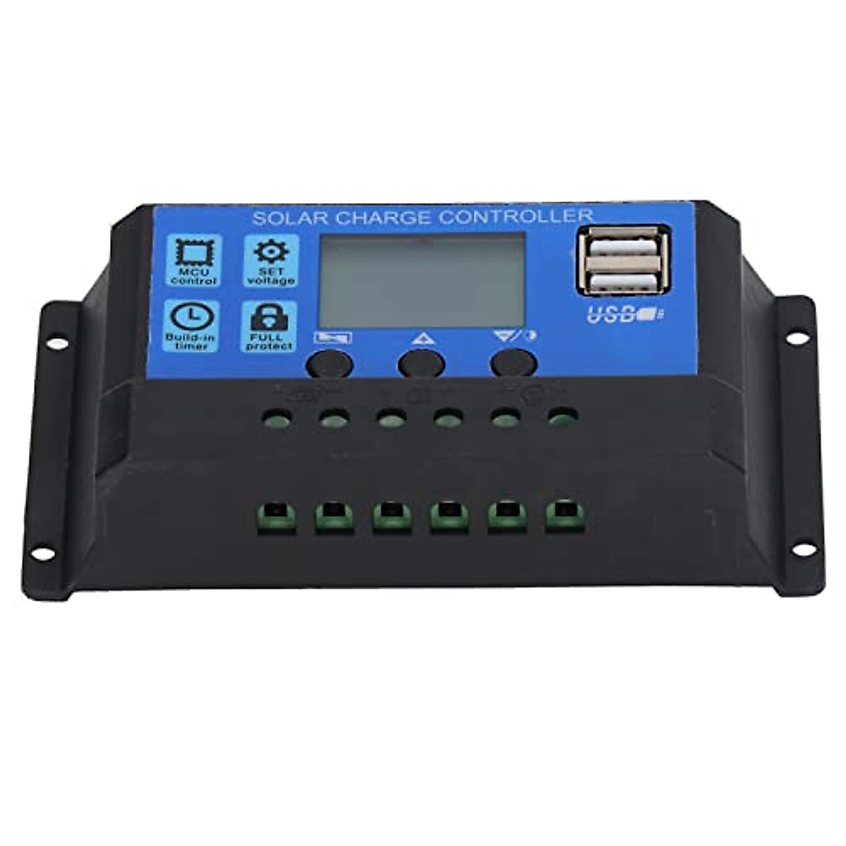 Jeanoko Solar Controller, PWM Control 50V Maximum PV Voltage Solar Batteries Regulator Durable LCD Display for Power