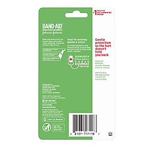 Band-Aid Brand of First Aid Products Hurt-Free Medical Adhesive Paper Tape for Wound Care, Secure Bandages, Gauze & Wound Dressings, Easy Tear, Non-Irritating, 1 Inch by 10 Yards, 2 ct
