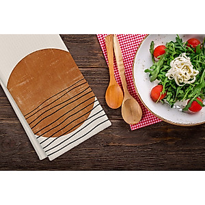 QIYUHOY Abstract Boho Large Sun Sea Wave Kitchen Towels Tea Towels, 16 X 24 Inches Cotton Modern Dish Towels Dishcloths,Dish Cloth Flour Sack Hand Towel for Farmhouse Kitchen Decor,Boho Lovers Gifts