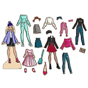 Barbie Magnetic Wooden Dress Up - PDQ