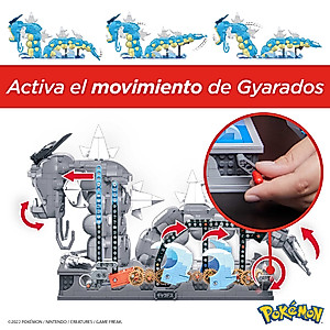 MEGA Pokémon Building Toys Set, Motion Gyarados with 2186 Pieces, Moving Mouth and Tail, for Kids or Adult Collectible