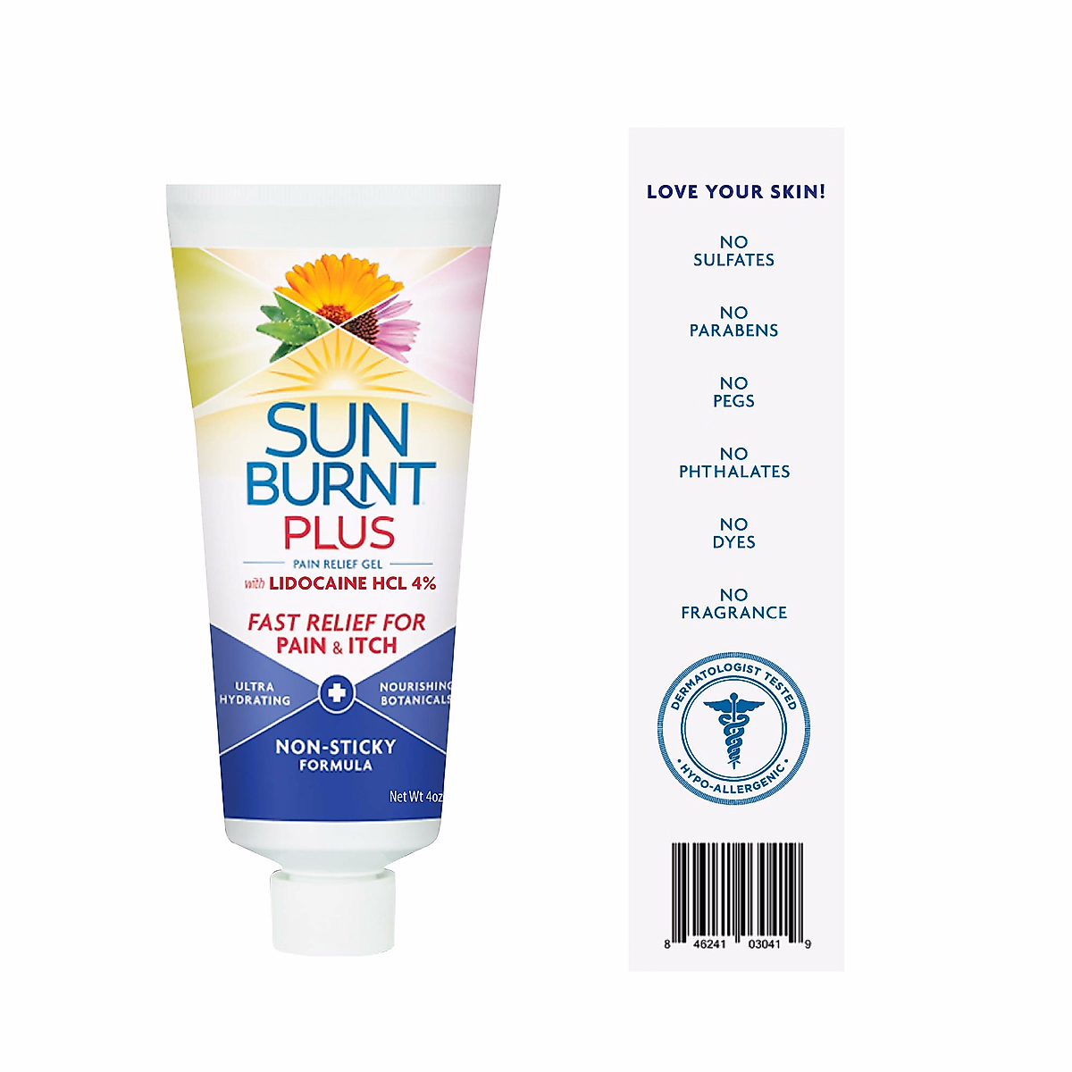 Sunburnt Plus After-Sun Gel with Lidocaine, 4 Ounce