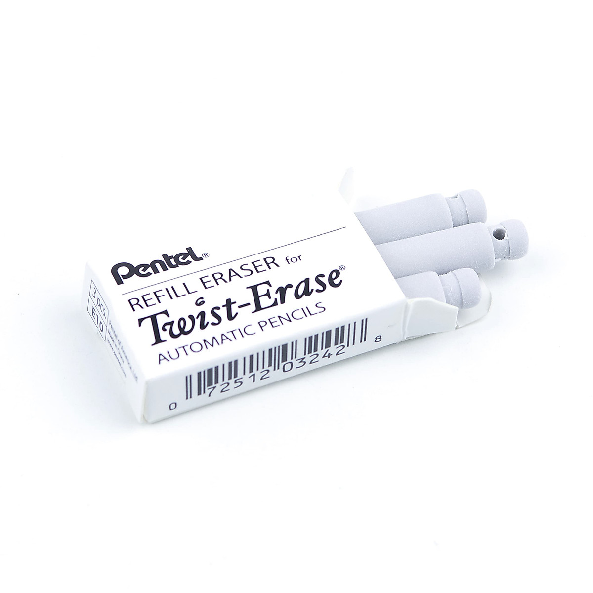 Pentel Refill Erasers For Pentel Twist-Erase Series Pencils - Pack of 36 (E10)