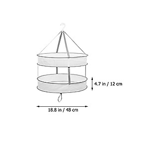 Homoyoyo 2pcs Holder Organizer Swimsuit Round Underwear -Tiers cm Windproof Clothes for Mesh, Tier Collapsible - Dryer Foldable Net Sweater Mesh Sweaters Hanger Multipurpose Rack Socks