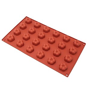 X-Haibei Micro Plum Flower Ice Cube Chocolate Jello Soap Silicone Mold Supplies 1inch Dia.