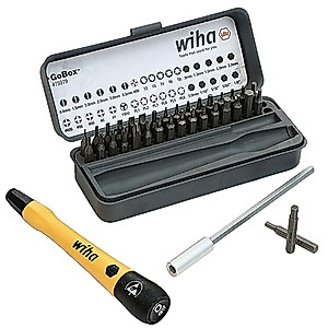 Wiha 75979 36 Piece GoBox Electronics ESD Precision Micro Bit Set
