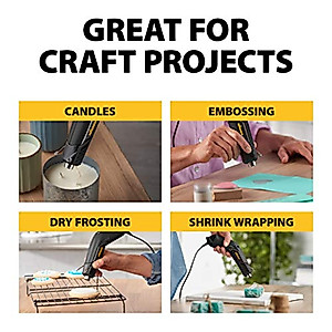 Wagner Spraytech 2410909 HT400 Craft Kit Heat Gun, Heat Gun Kit for Crafting, Embossing, Candle Making, Shrink Wrapping, and More, Embossing Heat Tool Craft Gun, Dual Temperature 680 & 450 degrees