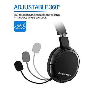 JHK Replacement Game Mic for Steelseries Arctis 1 Headphone | Detachable Microphone Boom for Arctis 1 Computer PC Gaming Headsets 3.5mm Jack Noise Cancelling (Black)