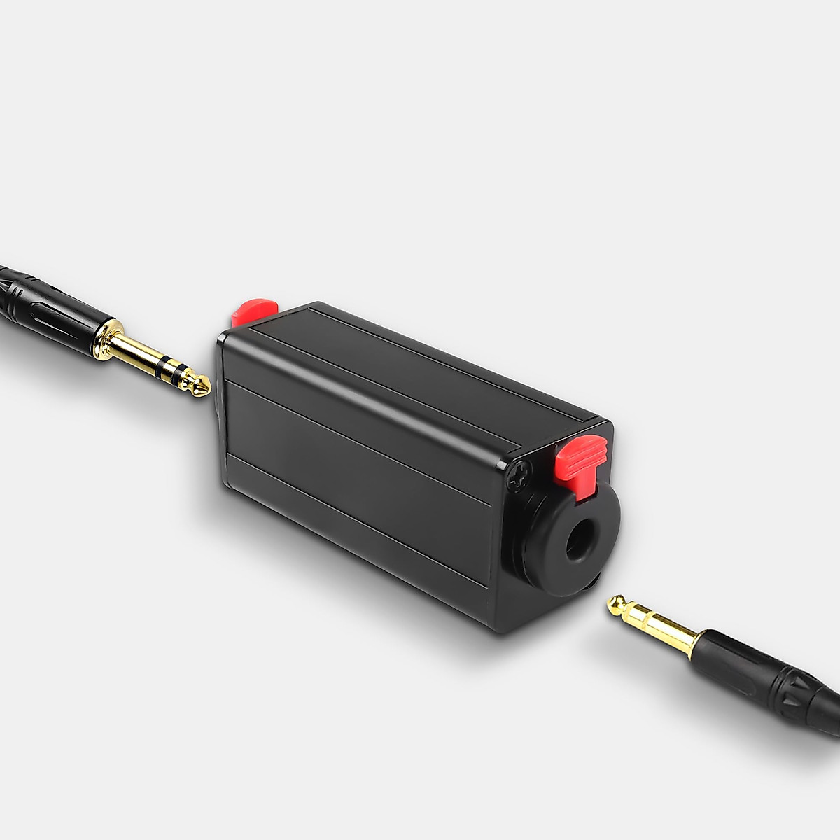 XMSJSIY 1/4 6.35mm TRS Coupler Female to Female Adapter 6.35mm Panel Mount Socket Stereo Jack Connector for Amplifier Speaker Guitar Sound Audio Cable Extension-1 Pcs