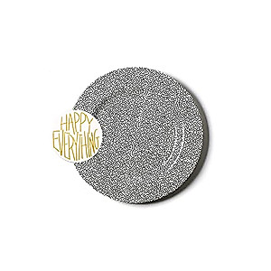 HAPPY EVERYTHING! Black Small Dot Big Entertaining Platter