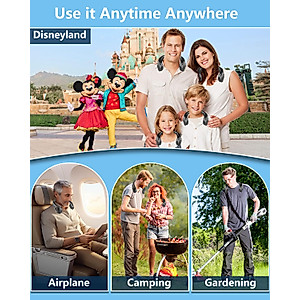 Portable Neck Fan-Neck Fans that Blow Cold Air,Folding Neck Fan Rechargeable With LED Display&4 Speeds,Indoor Outdoor Hanging Bladeless Battery Powered Cordless Quiet Face Personal Fan Neck Black