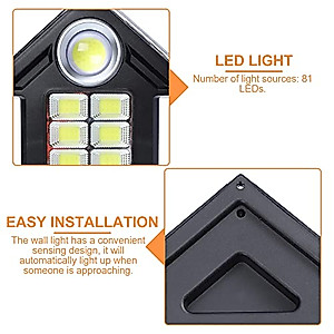 ibasenice 1 Set of Solar Sensor Wall Lamp Outdoor Street Garden Lighting Lamp for Home