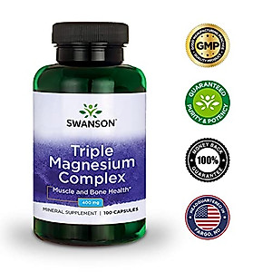 Swanson Triple Magnesium Complex - 100 Capsules, 400mg Each