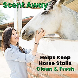 SCENT AWAY Horse Stall Deodorizer Odor Eliminator | 100% Natural Odor Neutralizer | Fragrance Free Smell, Odor & Moisture Absorber | Non-Toxic Active Carbon & Zeolite Odor Control | 25lbs. (11.34kg)