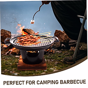 Happyyami 1 Set mini rotisserie grilling accessories for outdoor grill grilling tools for outdoor grill small portable grill portable bbq roaster portable grill girl charcoal aluminum alloy