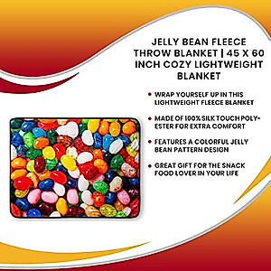 Jelly Bean Soft Throw Blanket | 45 x 60 Inch Cozy Lightweight Fleece Blanket