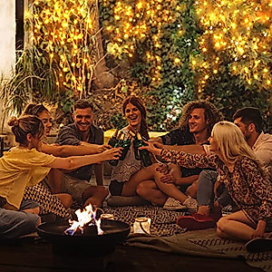 AMIR Upgraded Solar String Lights Outdoor, Mini 33Feet 100 LED Copper Wire Lights, Solar Powered Fairy Lights, Waterproof Solar Decoration Lights for Garden Yard Party Wedding Christmas (Warm White)