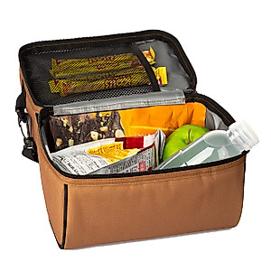 Dickies Insulated Multi-Compartment Lunch Box Reusable Beach Cooler Tote Bag (Duck Brown)