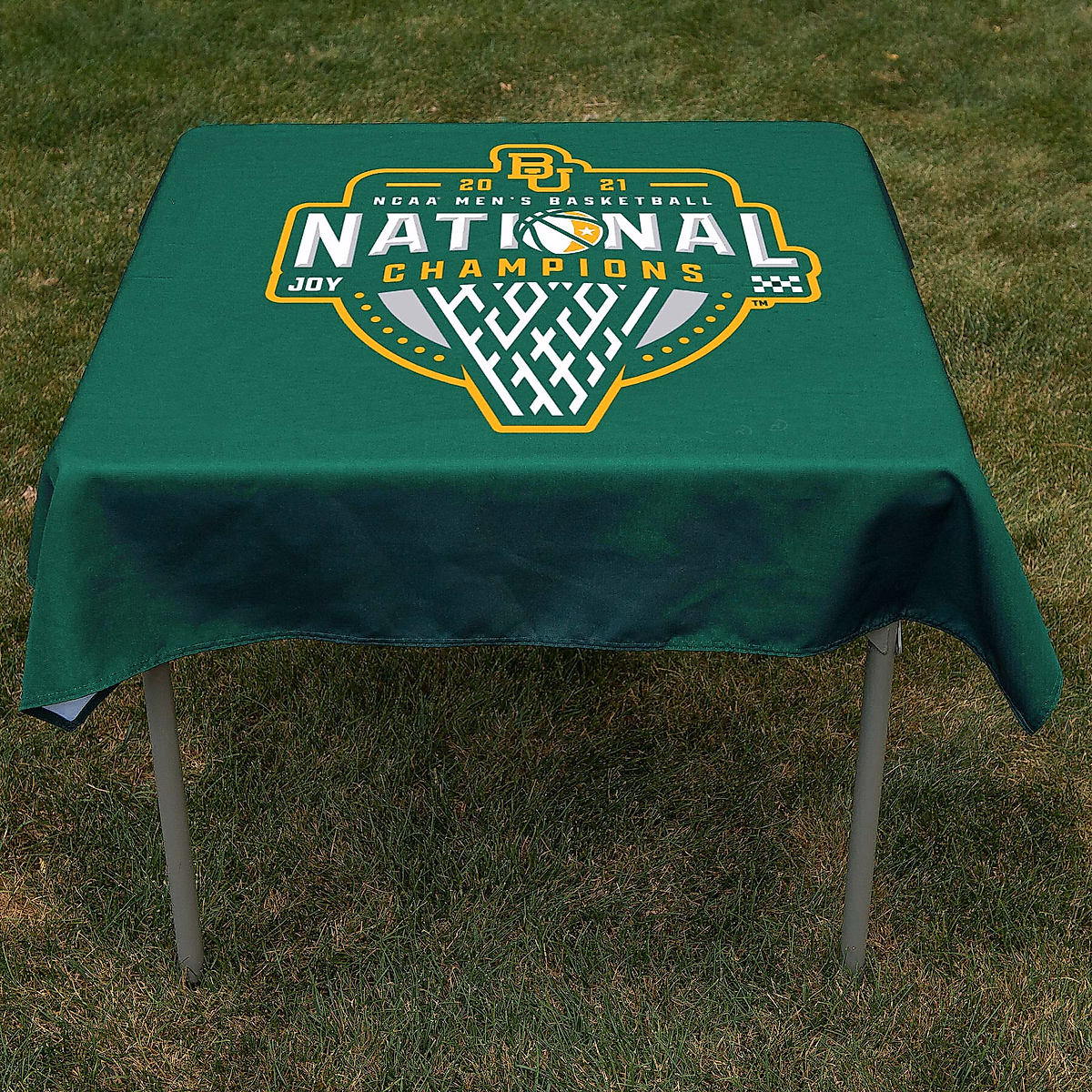 Baylor BU Bears 2021 College Basketball Champions Logo Tablecloth or Table Overlay