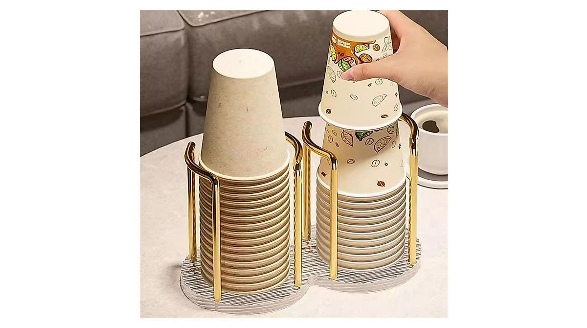 RIOAME Cup Dispenser Rack for Organized Kitchens