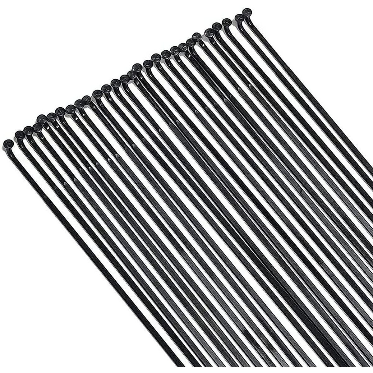 GIORIS 261mm Bicycle Spokes 20pcs/lot J Bend Flat Bike Spokes 2mm Steel Wheel Spokes 14G Elbow Flat Bike Wheel Spokes with Nipples for Mountain Bike Road Bike