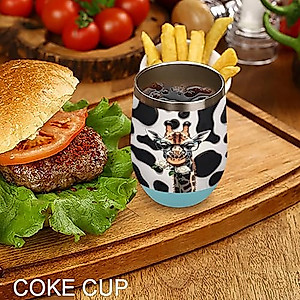 OPTKSNCU 304 Stainless Steel Insulated Cup with Lid, Giraffe Bites The Rose Print Durable, And Easy to Clean – Ideal for Home, Office, And Gift Giving