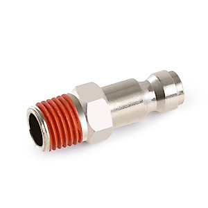 ChillWaves Automotive T-Style Air Plug, 1/4" NPT Male Pneumatic Plugs, Air Compressor Accessories Fittings(10-PACK)