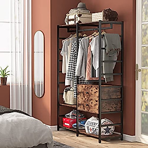 LITTLE TREE freestanding Closet Rack, Rustic