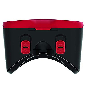 Tzumi Dream Vision Virtual Reality Smartphone Headset, Retracteable Built-in Ear Buds,fits all phones up to 6 inch, 360 Video Capability, Lightweight with high durability, Works with all VR apps. Red