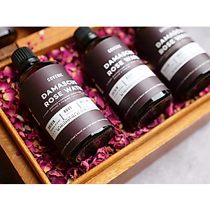 govedic Rose Water for Cooking, Baking, Cocktails | 100% Food Grade Rose Water | Face & Hair Care | Steam-Distilled Edible Damask Rose | 100 ml 3.38 Oz