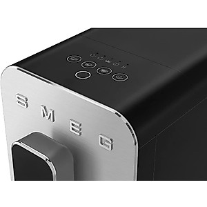 SMEG Fully Automatic Coffee Machine with Steam, Black BCC02BLMUS, Large