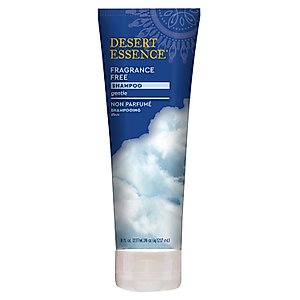 Desert Essence Organic Fragrance Free Shampoo - 8 fl oz - 2 Pack - Pure, Unscented - w/Aloe Vera, Jojoba Oil, Pro-Vitamin B5 - Calms, Soothes Sensitive Scalp - Nourishing, Revitalizing - No Parabens