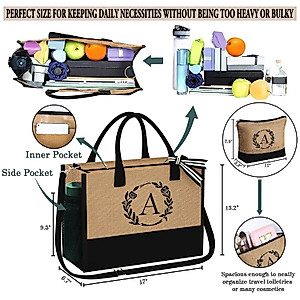 YOOLIFE Mothers Day Gifts - Mothers Day Gifts for Mom, Mothers Day Gifts for Wife, Birthday Gifts for Women, Gifts for Women, Teacher Appreciation Gifts for Women, A Initial Tote Bag Gifts for Women