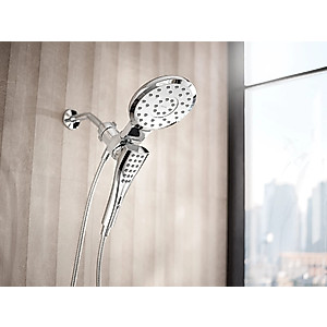 Moen 220C3 Verso Eight-Function 7" Diameter Spray Head Standard With Handshower, Chrome, 72" Hose