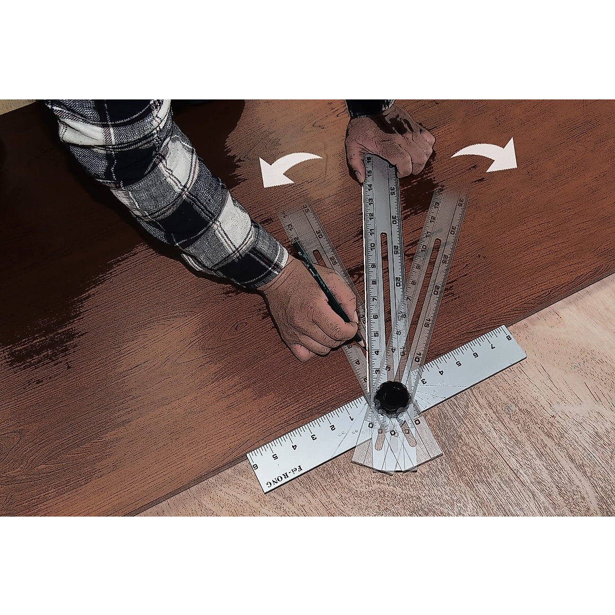 Triangle Ruler Square Carpentry Squares Folding Aluminium Frame Construction Tools Combination 24/48 Inches in Framing Roofing Stair Work Woodworking Movable Right Angle 90°45 Degree Angle Ruler