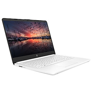 HP Premium 14-inch HD Laptop| Intel Celeron N4120 to 2.8GHz 16GB RAM 64GB SSD| Webcam Fast Charge Bluetooth HDMI USB-C Wi-Fi| Win 11 S with 1 Year MS 365| LIONEYE HDMI Cable| White (Renewed)