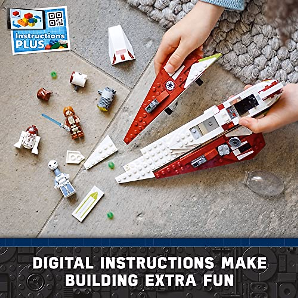 LEGO Star Wars OBI-Wan Kenobi's Jedi Starfighter 75333 Building Toy Set - Features Minifigures, Lightsaber, Clone Starship from Attack of The Clones, Great Gift for Kids, Boys, and Girls Ages 7+