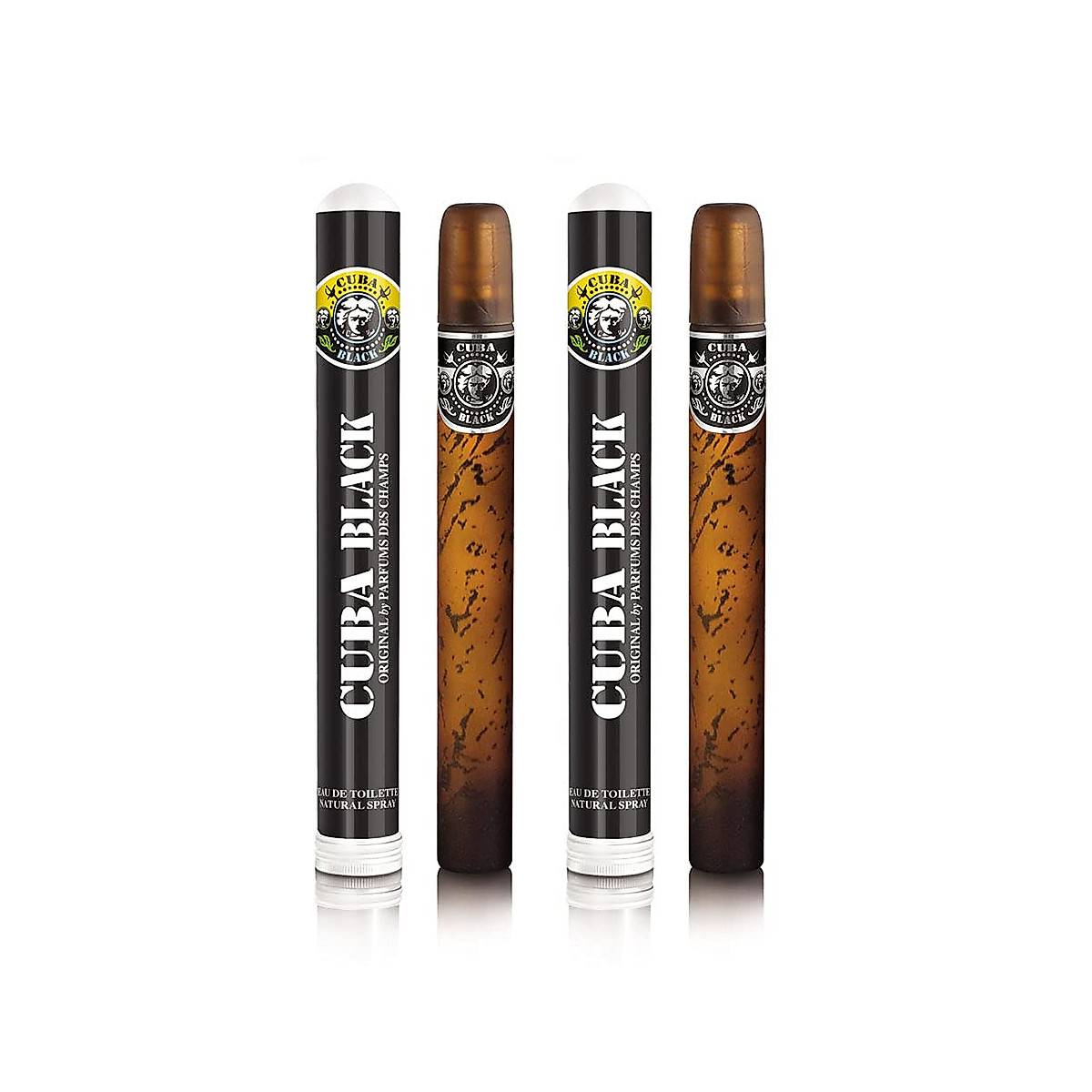 Cuba 1.17 fl. oz. Eau De Toilette Spray | Fragrance for Men (Pack of 2) (Black)