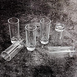 Ruckae 18 Pack Shot Glasses, 2 Ounce Shot Glasses with Heavy Base, Clear Shot Glasses Set of 18 (Cylinder Shaped)
