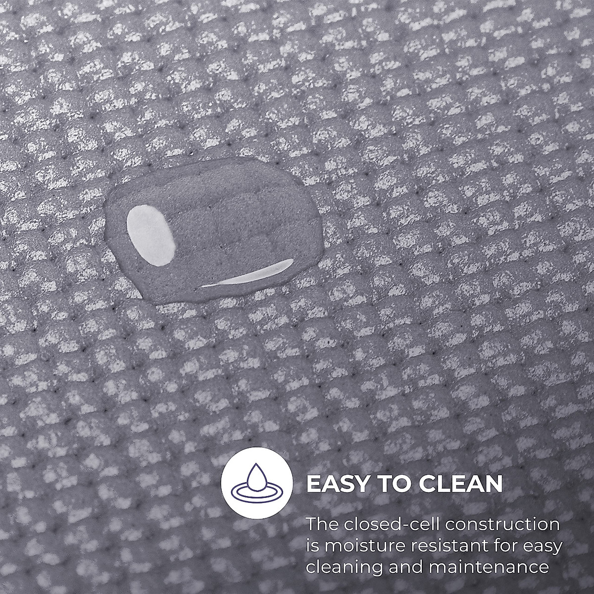 Sunshine Yoga Voyage Yoga Mat Roll, 24in x 50ft Exercise Mat, 5mm Thick Non-Slip Gym Mat for Home Workout and Fitness, Anti-Tear, Cut up to 8 Regular Yoga Mats, Gray