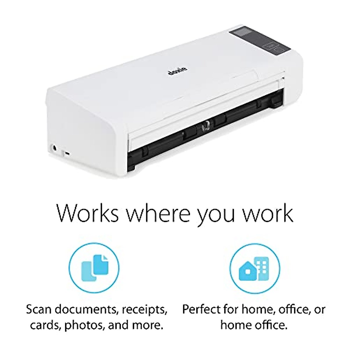 Doxie Pro DX400 - Wired Document Scanner and Receipt Scanner for Home and Office. The Best Desktop Scanner, Small Scanner, Compact Scanner, Duplex Scanner (Two Sided Scanner), for Windows and Mac