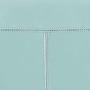 Christopher Knight Home Pertica T-Stitch Leather Dining Chairs, 2-Pcs Set, Teal Blue