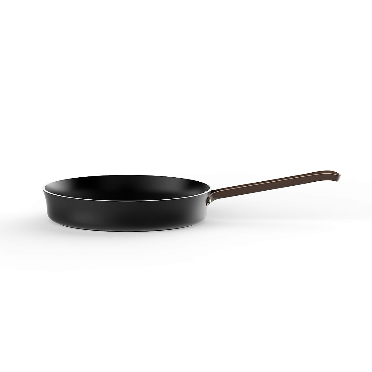 Alessi edo Long-Handled Frying pan, Ø 28, steel,brown