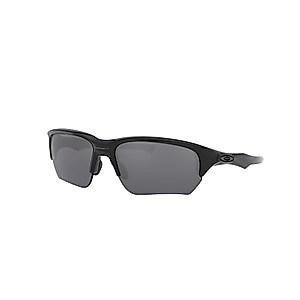 Oakley Men's OO9363 Flak Beta Rectangular Sunglasses, Polished Black/Black Iridium, 64 mm